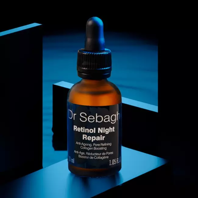 Iserum yobusuku bokuchasa ukuguga kuGqr Sebagh Retinol Night yokulungisa ifoto # 4