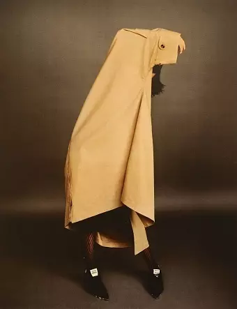 Trench Michael Kors Collection; skirt, leggings, all - Maya Li; shoes Miu Miu photo # 2