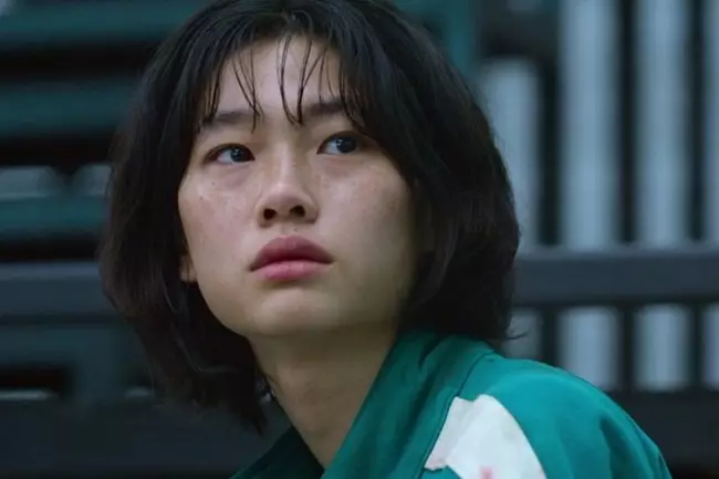 Jung Ho-yeon mar Player # 067 i Netflix's Squid Game (2021) grianghraf # 3