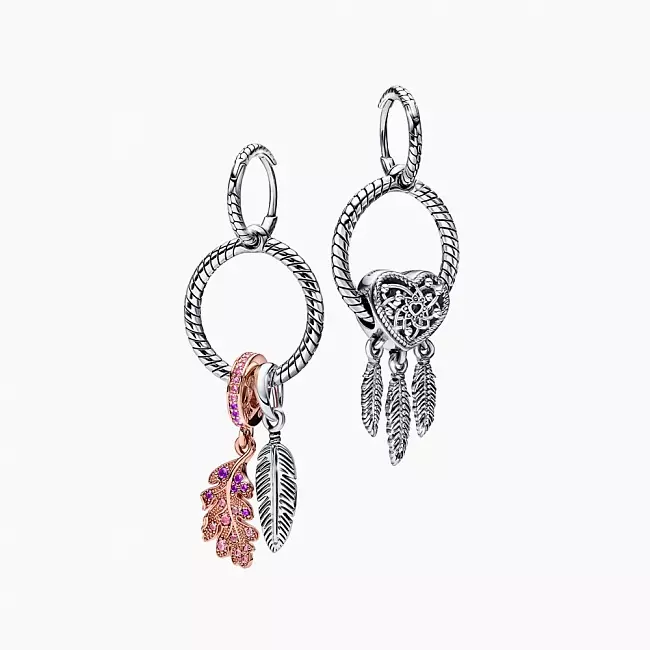 Boucles d'oreilles créoles en argent pour pendentifs Pandora Moments, 5490 roubles, pandorarussia.ru photo # 9