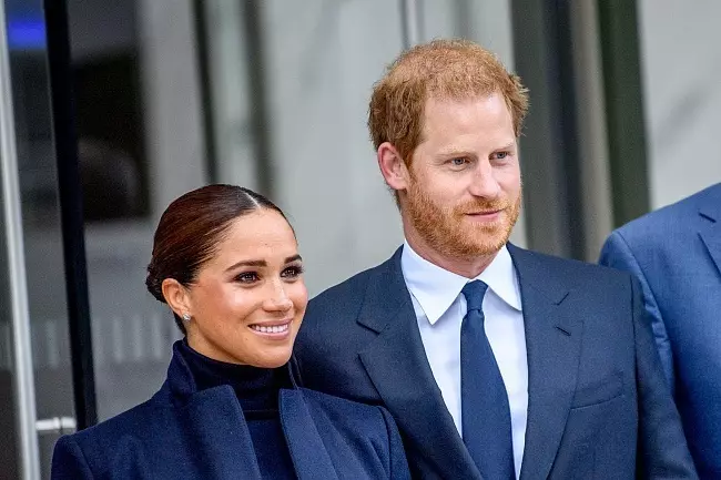 Meghan Markle thiab Tub Vaj Ntxwv Harry thaum mus ntsib kev lag luam hauv New York, 2021 daim duab # 1