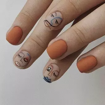 Oranžový lak (foto: @solovey_nail_art) foto # 5