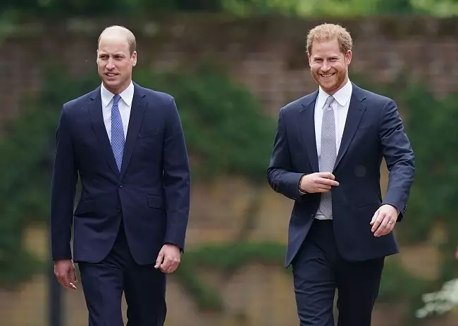 Príncipes Guillermo e Harry, foto nº 3 de xullo de 2021