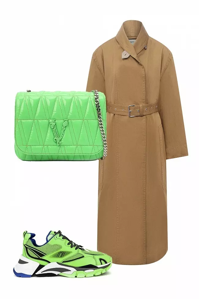 Isabel Marant Etoile Reencoat, Versace Virtus Bag, ASH sneakers Foto # 4