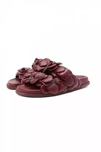 Valentino Garavani 03 Rose Edition alawọ slippers Fọto # 28