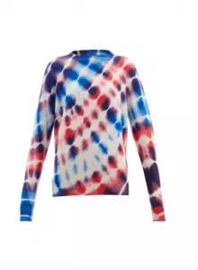 Cashmere genser med tie-dye print bilde #7