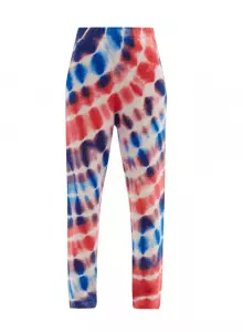 Cashmere pants with tie-dye print photo # 8