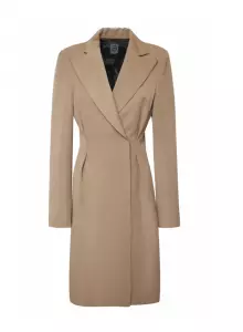 Beige coat nga adunay gibug-aton sa hawak nga litrato # 2