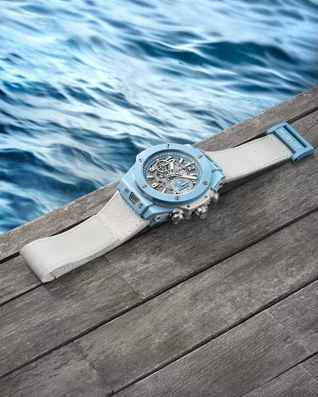 Новыя Hublot Big Bang Unico Sky Blue колеру бясхмарнага адпускнога неба фота № 1