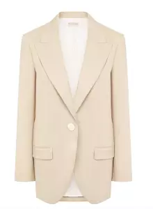 Beige Jacke aus dickem Twill Foto #3