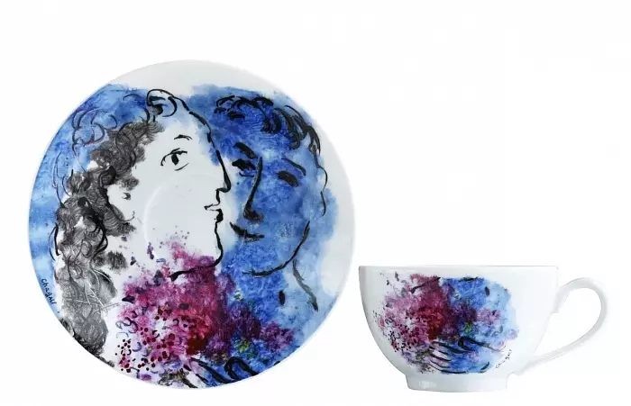 Les Bouquets de Fleurs de Marc Chagall 兩杯碟一套，Bernardaud 照片編號 7