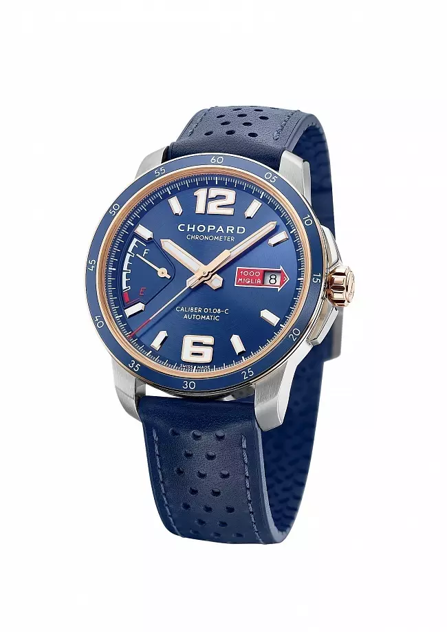 Mille Miglia GTS Azzurro Power Control watch, gold, steel, Chopard photo #3