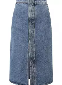 Wêneyê denim midi skirt # 8