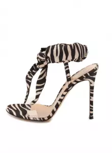 Textile sandals with straps and zebra print photo # 19