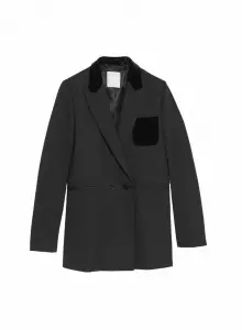 Blazer negru în stil costum, foto # 3