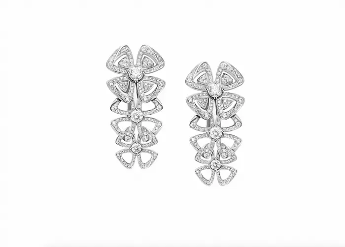 Anting Fiorever sareng pendants (emas bodas, inten) poto № 6