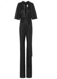 Black jumpsuit ine metallic effect photo # 6