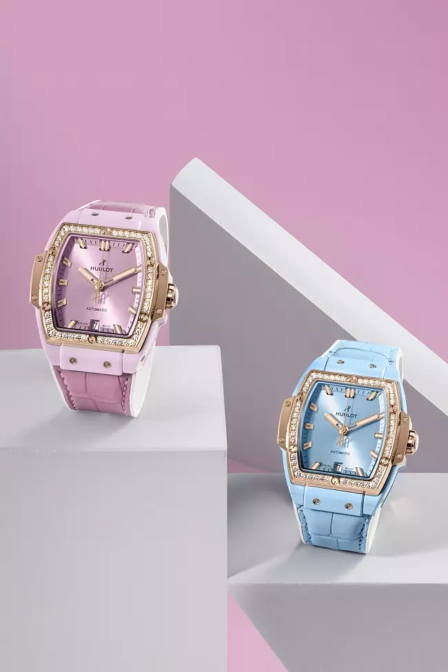 Objecte del desig: Spirit of Big Bang Light Pink & Blue Ceramic Rellotge de Hublot foto # 1