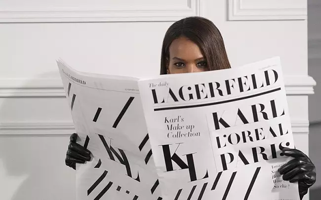 L'Oréal Pari Paris we Karl Lagerfeld # 1 makiýaup suratlarynyň bilelikde ýygyndysyny çykararlar