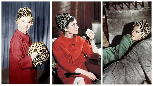 Ji çepê ber bi rastê - Doris Day di fîlimê de The Telephone in Half (1959), Audrey Hepburn di fîlimê Charade (1963), Sophia Loren di fîlimê Arabesque (1966) wêne # 23