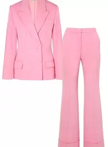 Larawan # 11 na kulay pink na trouser suit