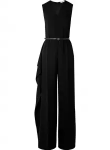 Svart jumpsuit med breda ben foto #15