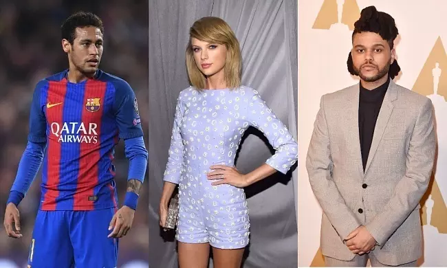 Neymar, Taylor Swift, The Weeknd 照片 #1