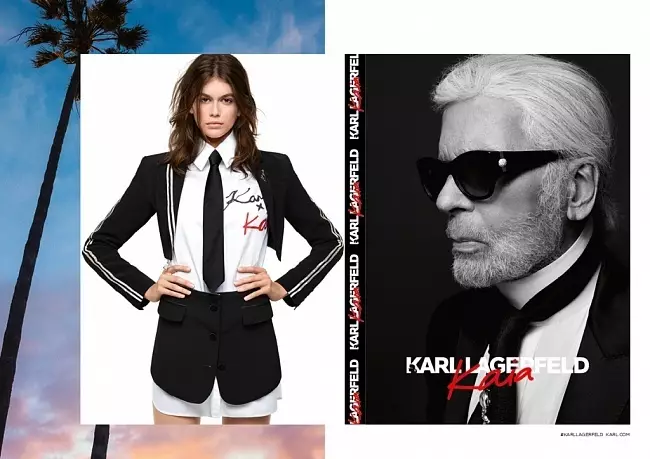 Karl Lagerfeld nyiptakeun koleksi babarengan sareng poto poto Kaia Gerber # 3