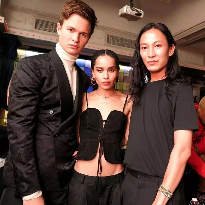 Ansel Elgort, Zoe Kravitz dhe Alexander Wang në foton 30 pas festës së Rihanna-s