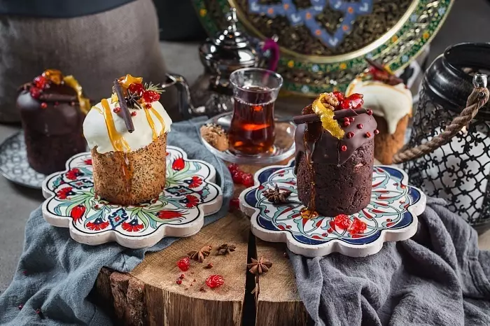 Ristorante Nofar. Torte al papavero e cioccolato con canditi, caramello e noci, 350 rubli foto n. 11