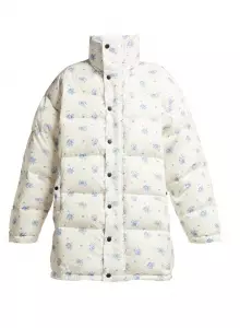 Down jacket nga adunay floral print nga litrato # 4