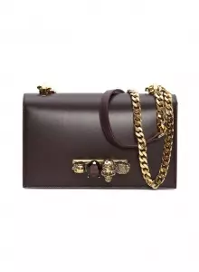 Ang Jeweled Satchel bag sa dark purple color photo # 16